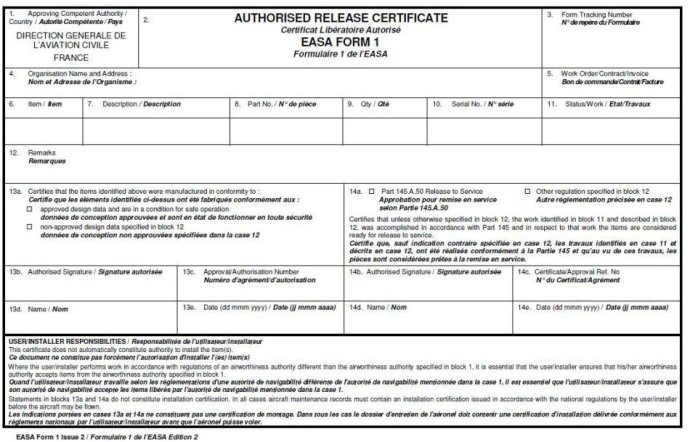 常见的航材适航合格证_百科_航家号